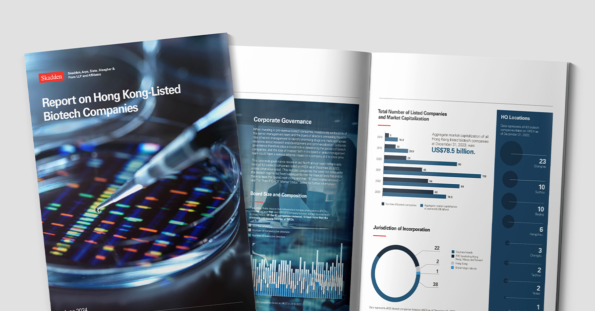Report on Hong Kong-Listed Biotech Companies | Insights | Skadden, Arps ...